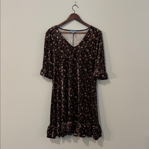 CeCe | Dresses | Cece Velvet Bouquet Velevet Dress | Poshmark